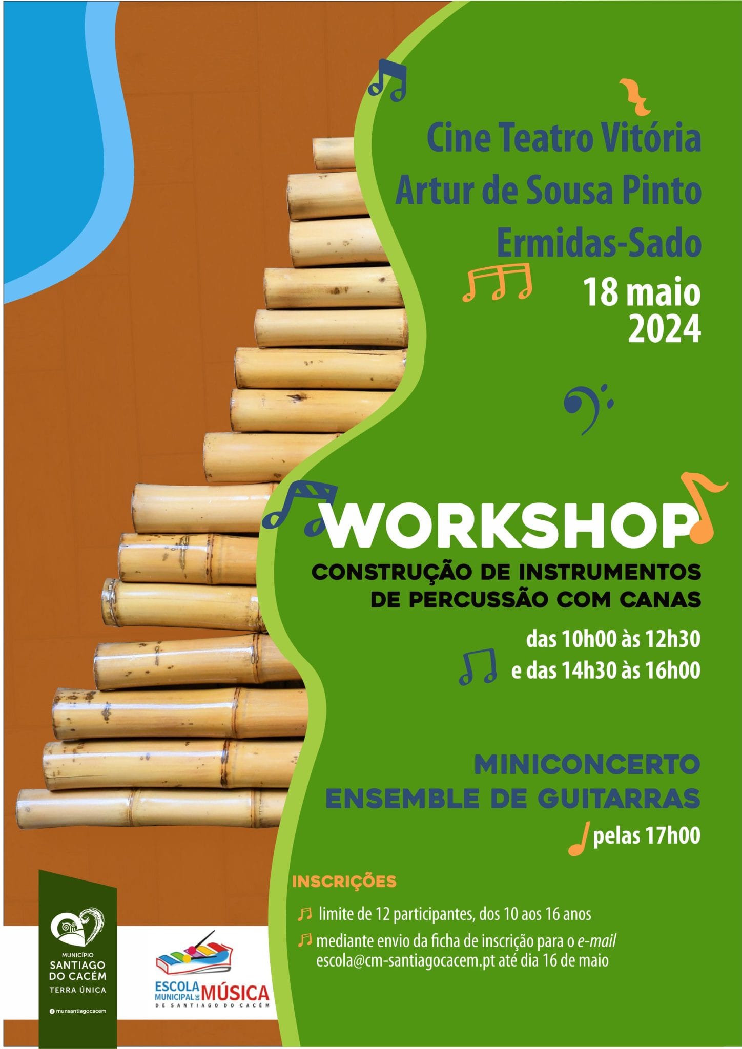 Workshop Construção de Instrumentos de Percussão com Canas – Câmara ...